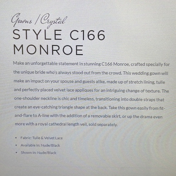 Amare Couture | Dresses | Amare Couture Black Wedding Dress Monroe C66 Size 1 | Poshmark